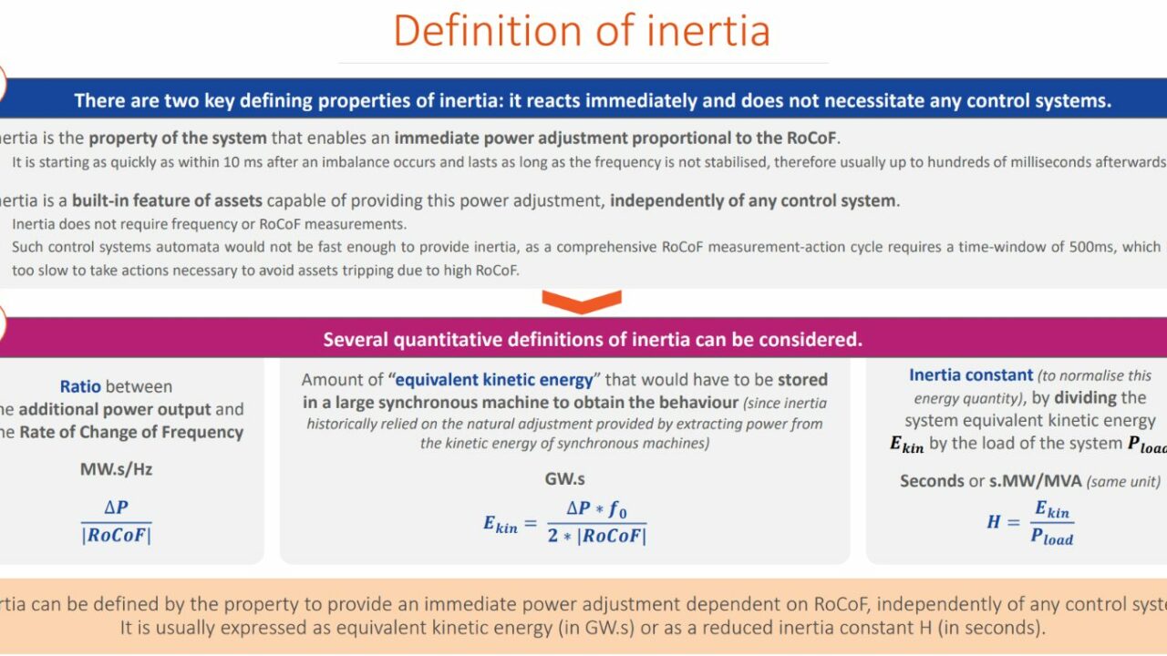 Artelys led the Assessment of Policy Options for Securing Inertia for ...